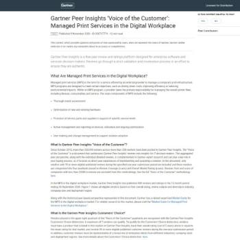 Estudio "Voice of the Customer": MPS in the Digital Workplace de ...